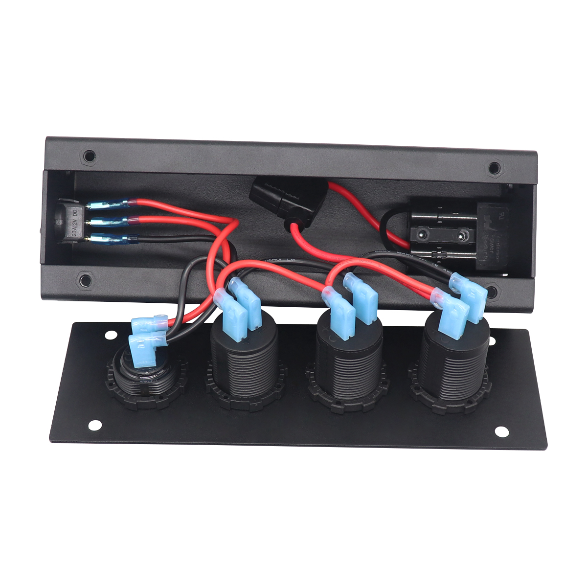 Custom Amomd Marine 12V /24V Power Distribution Panel Power Outlet Box ...