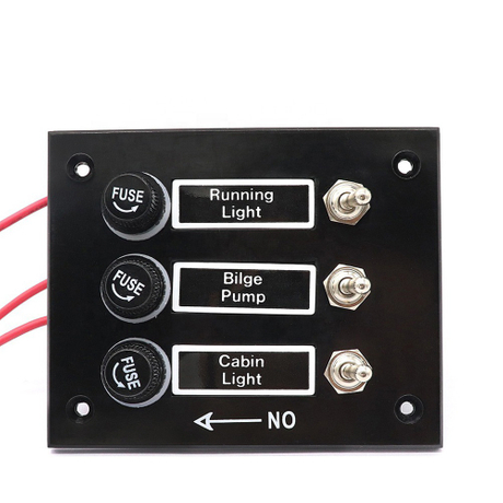 3 Gang Toogle Switch Panel with Glass Tube Fuse - Buy Toogle Switch ...