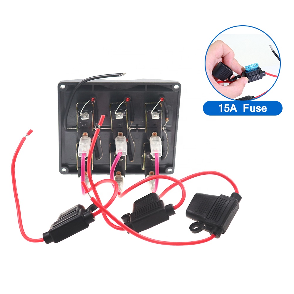 6 Gang 12V/24V Toggle Switch Panel - Buy 6 Gang Toggle Switch Panel ...