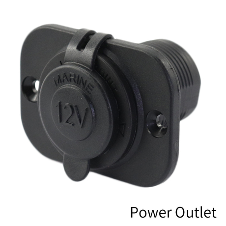 Amomd Marine RV 12V/24V Waterproof Cigarette Lighter Socket with Single ...