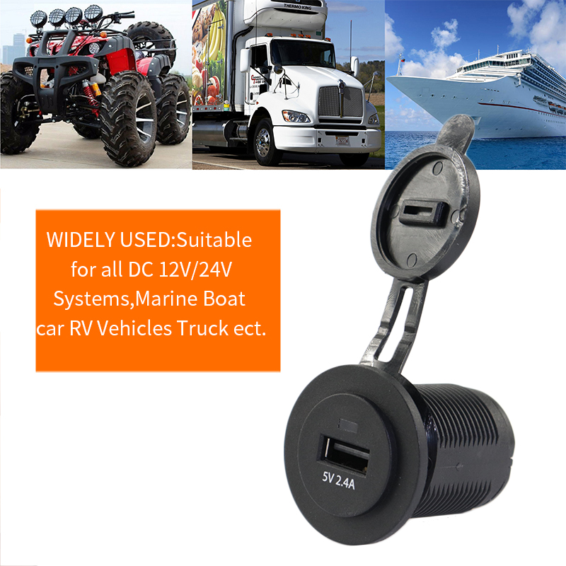 Amomd Marine RV 12V/24V Marine Grade Fast-Charging USB Charger Sockets ...